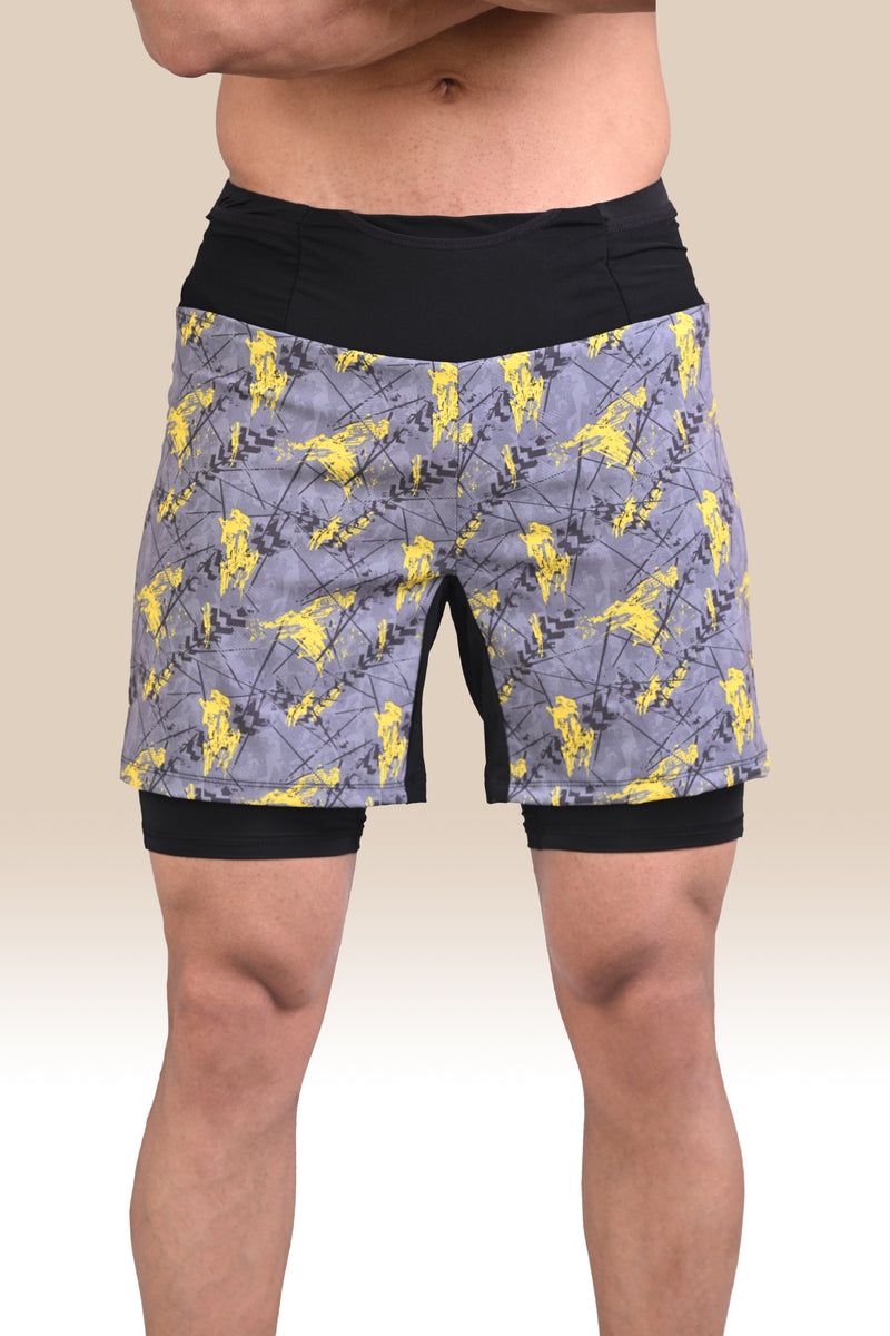 Long Distance Running Shorts - 7 Pockets, 3 Layered - Grey – ENDURACE